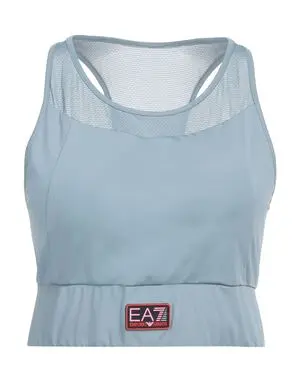 EA7 Top Size Polyester, Elastane - Light Blue