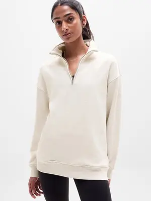 Athleta Heavyweight Terry 1/4 Zip Sweatshirt