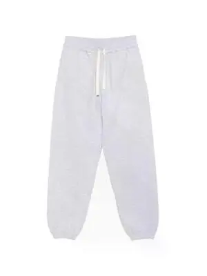 JIL SANDER Logo-embroidered Drawstring Trousers - Grey