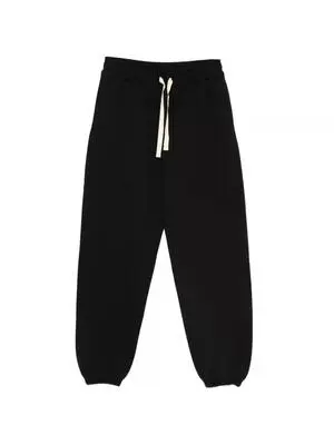 JIL SANDER Logo-embroidered Drawstring Trousers - Black