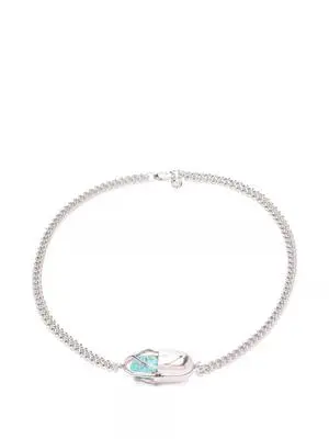 CAPSULE ELEVEN Crystal Turquoise Necklace - Silver