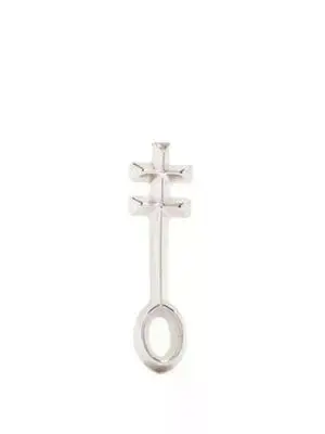 CAPSULE ELEVEN Egyptian Nefer Symbol Hoop Earring - Silver