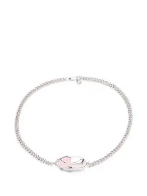 CAPSULE ELEVEN Crystal Pink Quartz Necklace - Silver