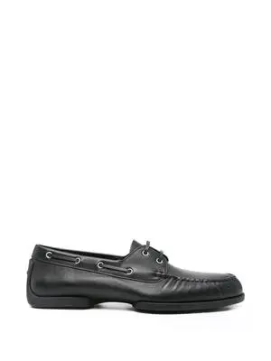 JIL SANDER Eyelets Boat Shoes - Black