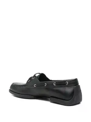 JIL SANDER Eyelets Boat Shoes - Black
