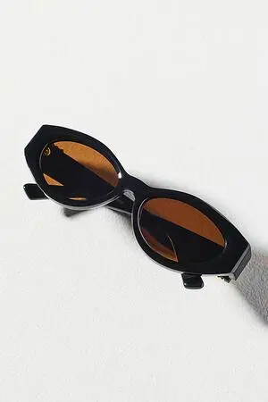Anthropologie Oval Wrap Sunglasses - Black