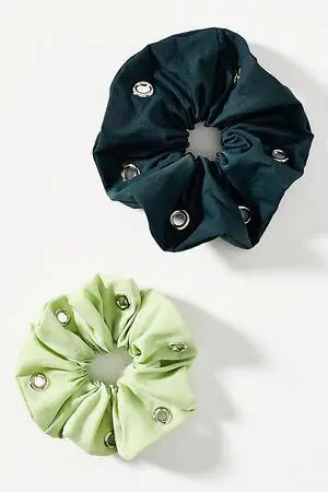 Anthropologie Grommet Scrunchies Set Of 2 - Forest & Sage