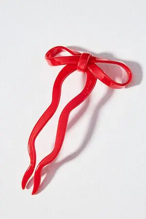 CHUNKS Bow Hair Pin - Red
