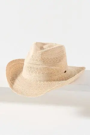 Anthropologie Packable Knit Rancher Hat - Beige