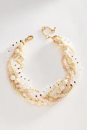 Anthropologie Layered Bead Cluster Necklace