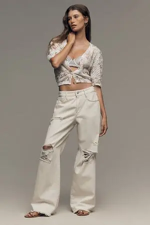 Ellen Tracy Short Sleeve Floral Cardigan Sweater