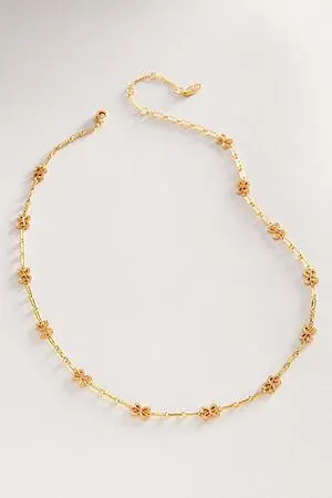 Maeve Enamel Charm Chain Necklace - Gold