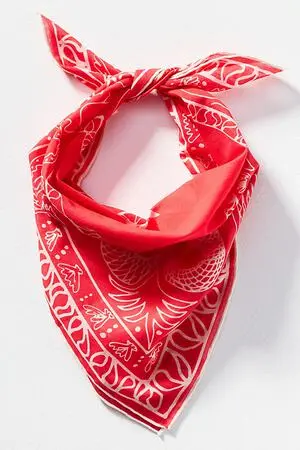 LAR Cotton Patterned Scarf - Ariel Red