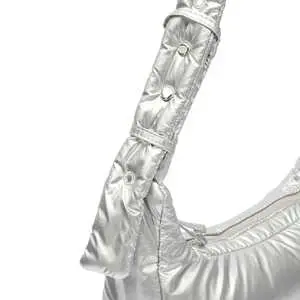 DAMSON MADDER Puffy Saz Crossbody Bag - Silver