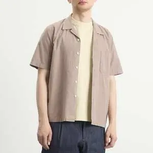 Universal Works Sido Linen Mix Road Shirt - Brown