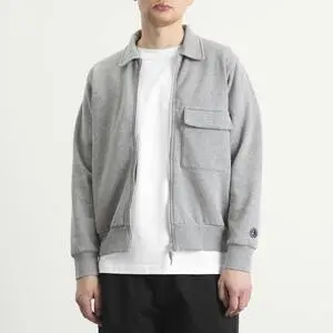 Universal Works Tyler Zip Sweat Jacket - Grey Marl