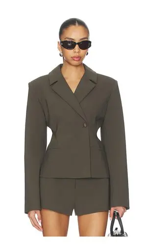 Eaves Notched Lapel Blazers For Women