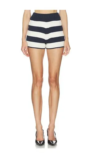 Central Park West Striped Knit Shorts