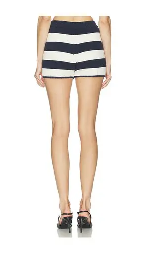 Central Park West Striped Knit Shorts