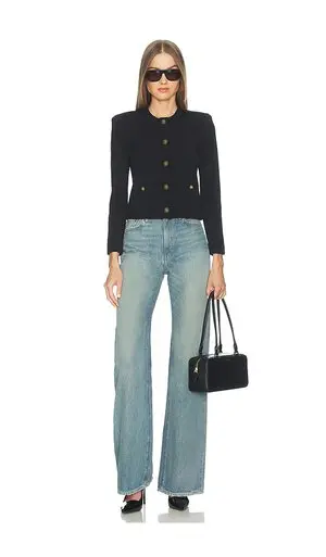 L'Agence Patsy Crop Crew Cardigan