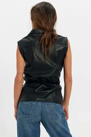 NICHOLAS K Sleeveless Leather Top