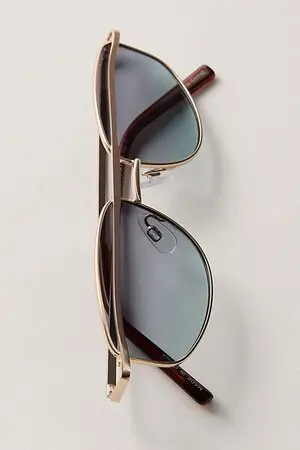 Free People Milo Aviator Sunglasses - Gold/lake