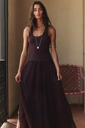 Free People Set Sail Maxi Dress - Fudge