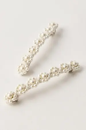 CURRIED MYRRH Ondine Barrettes - Pearl