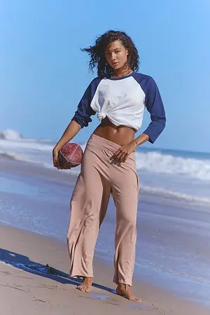 Free People Hot Shot Easy Pants - Sandy