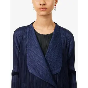Issey Miyake Waterfall Pleats Knitted Coat