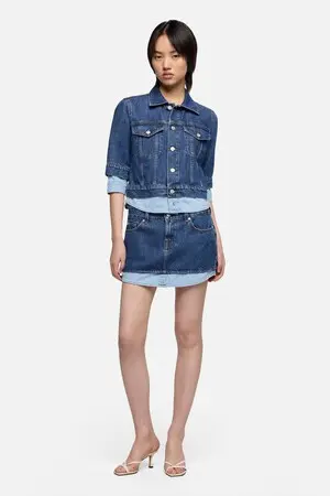 7 For All Mankind Cherry Mini Denim Skirt