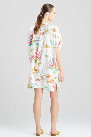 Natori Oceans Embrace Printed Challis Sleepshirt