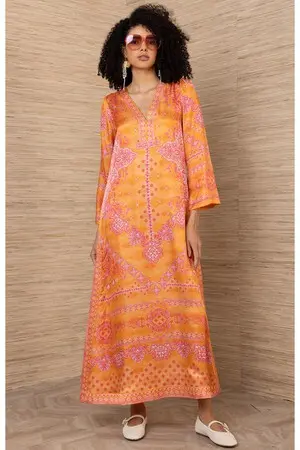Hale Bob Bridie Charmeuse Maxi Dress - Orange