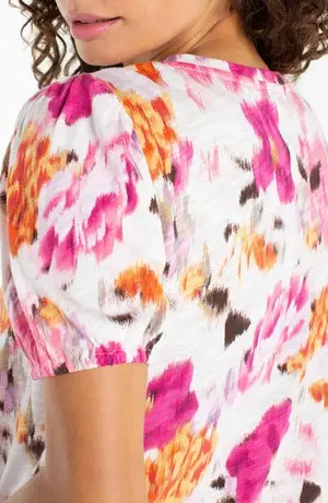 LIVERPOOL Printed Puff Sleeve Top