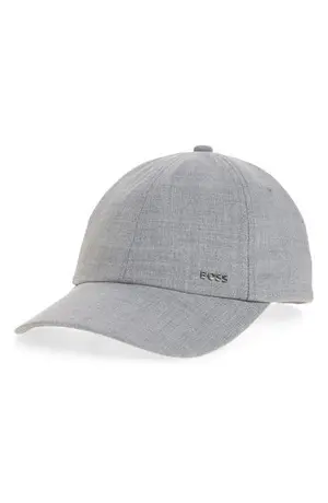 BOSS Virgin Wool-blend Baseball Cap - Silver