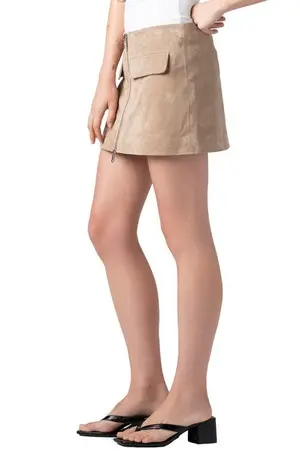Blanknyc Suede Zip-up Mini Skirt