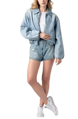 Blanknyc Denim Bomber Jacket