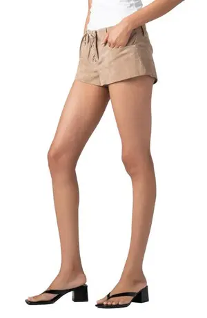 Blanknyc Low Rise Suede Micro Shorts
