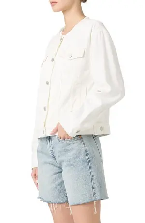 Blanknyc Collarless Denim Trucker Jacket