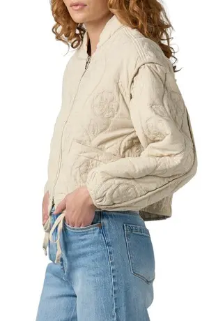 Blanknyc Floral Quilted Bomber Jacket