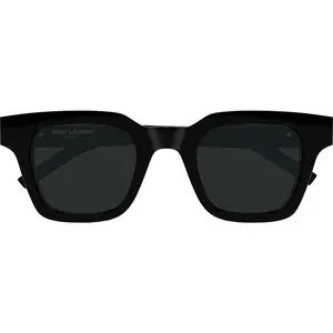 Saint Laurent 47mm Rectangular Sunglasses - Black