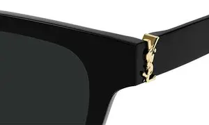 Saint Laurent 47mm Rectangular Sunglasses - Black