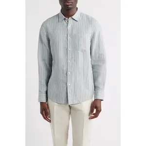 Nordstrom Pinstripe Linen Button-up Shirt