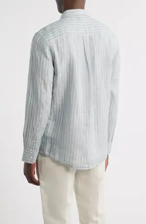 Nordstrom Pinstripe Linen Button-up Shirt