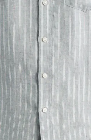 Nordstrom Pinstripe Linen Button-up Shirt