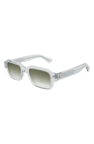 Bottega Veneta 51mm Rectangular Sunglasses - Grey