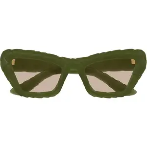 Bottega Veneta 56mm Cat Eye Sunglasses - Green