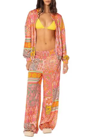 MAAJI Boho Damask Marsala Cover-up Pants