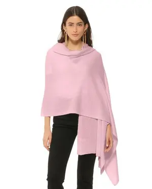 MONTICELLI CASHMERE Pure Cashmere Feather-light Maxi Wrap Stole - Baby Pink