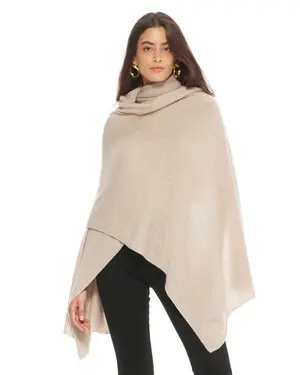 MONTICELLI CASHMERE Pure Cashmere Feather-light Maxi Wrap Stole - Beige